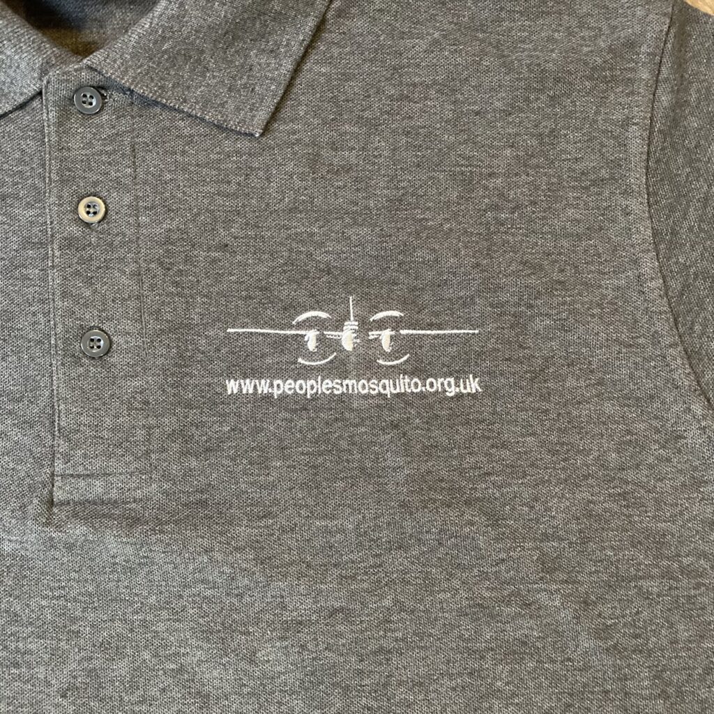 Polo Shirt - TPM Mosquito Intruder - Charcoal - The Peoples Mosquito Store