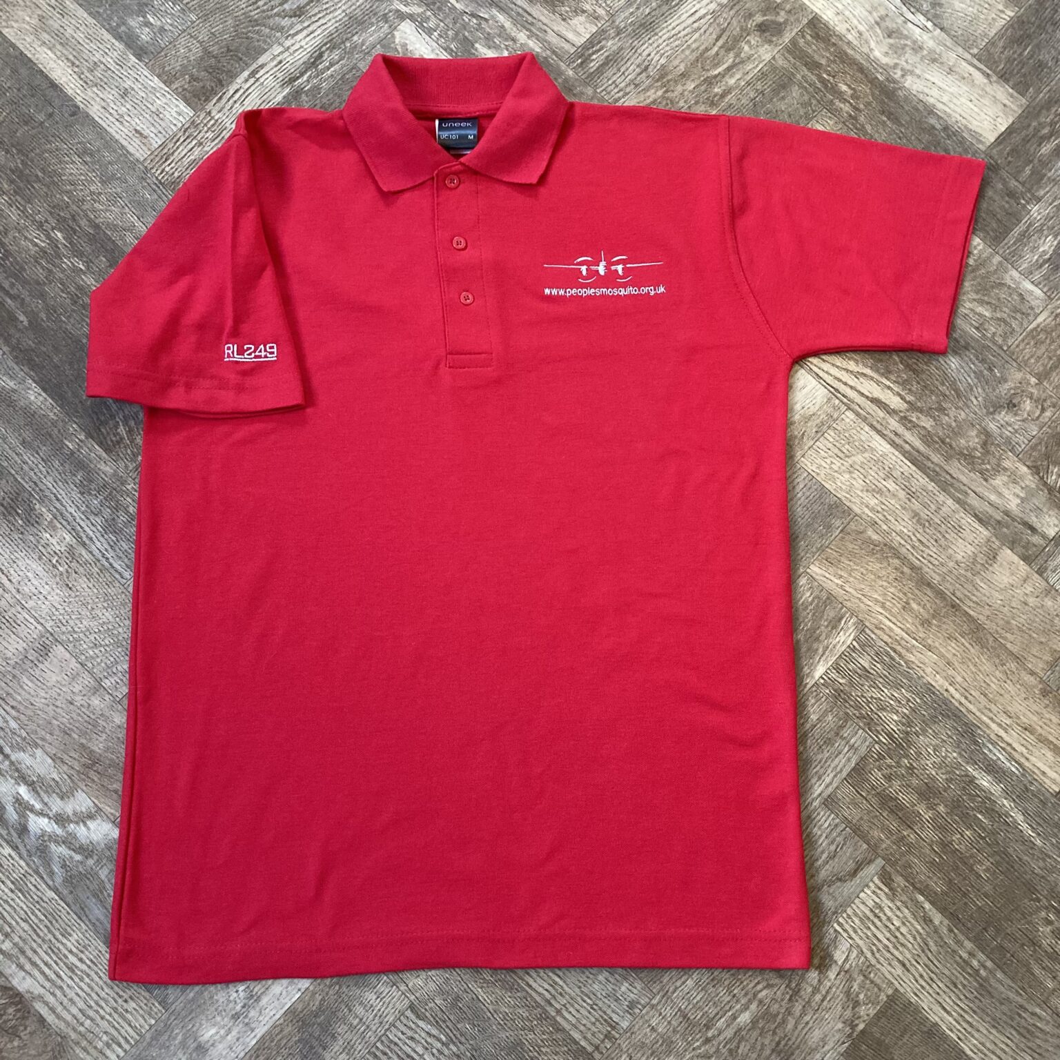 Polo Shirt - TPM Mosquito Intruder - Red - The Peoples Mosquito Store